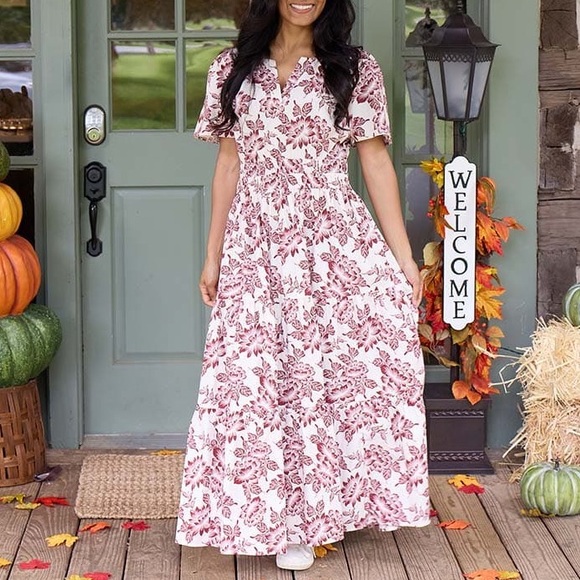 Kate & Sam | Dresses | Kate Sam Nwot 0 Cotton Poplin Red Lotus Floral ...